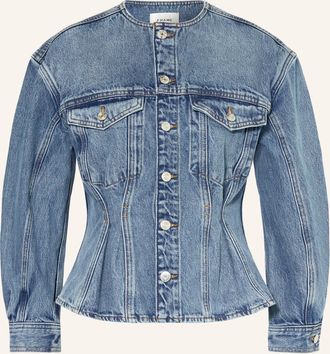Frame Denim Frame Jeansjacke The Nipped Collarless Jacket blau