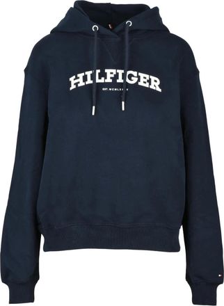Tommy Hilfiger Femme, Sweatshirts et sweats &agrave; capuche, Bleu, Taille: 44 FR Hooded SweaT-shirt