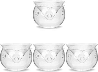 UPKOCH 4 Sets Trockeneis Salatschüssel Sushi Teller Set Salatbehälter Klarglas Schalen Dreieck Glas Schüssel Dinner Bowl Martinis Glas Salatschüssel Küchenzu