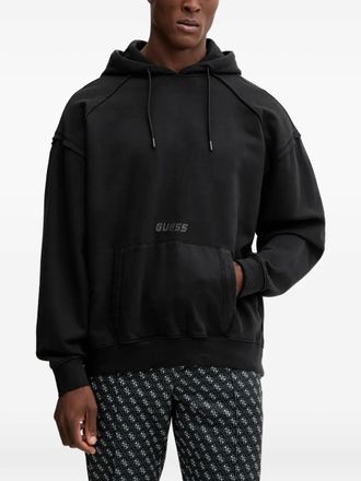 Guess Co hoodie Lasi &agrave; logo imprim&eacute; - Noir