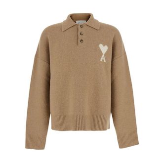Ami Tricots - Homme - Tops - Beige - Taille: M