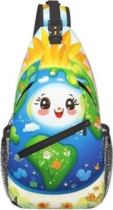 Generic Earth Smile Sac &agrave; bandouli&egrave;re de voyage pour homme Sac &agrave; dos de randonn&eacute;e