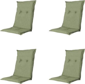 Madison New York Kissen niedrig Basic 4er-Set gr&uuml;n ca.105 x 50 cm, 50% Baumwolle / 50% Polyester