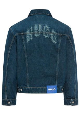 HUGO BOSS Jeansjacke Dex Regular Fit, Used-Effekte