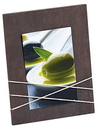 Walther Design Bilderrahmen braun bis 13 x 18 cm Holz-Portraitrahmen mit Kordelhalterung La Casa YO111P
