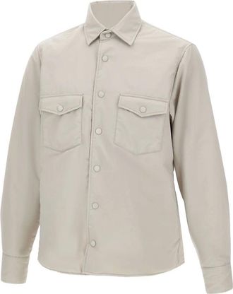 Eleventy Homme, Vestes, Beige, Taille: L Veste &agrave; boutons-pression