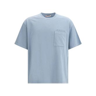 Marni Patches Baumwoll-T-Shirt - - Tops - Herren - Blau - M