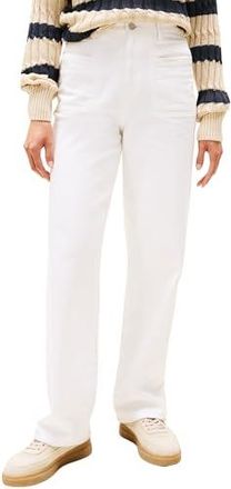 Tommy Hilfiger Jean Femme White Relaxed Straight Taille Haute, Blanc (White), 30W/27L