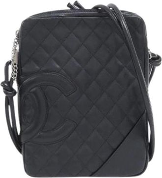Chanel Sac bandouli&egrave;re en cuir de veau Cambon Line Pre-owned - Femme - Pre-owned - Noir - Taille: ONE Size