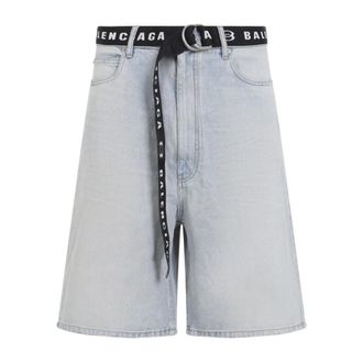 Balenciaga G&uuml;rtel-Shorts - - Shorts - Herren - Blau - W31