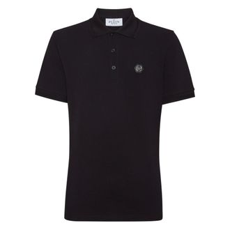 Philipp Plein Homme, Tops, Noir, Taille: 3XL Polo SS Stones Skull&Bones