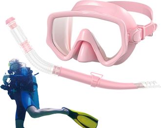 Generic Tauchen Und Schnorcheln Ausr&uuml;stung | Schnorchel-Set | Silikon-Brille Mit breitem Sieb Panoramablick zum Schwimmen Strandreisen