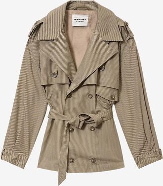 Isabel Marant Veste Claya - Femme - Beige-kaki - Taille34 - Marant &Eacute;toile