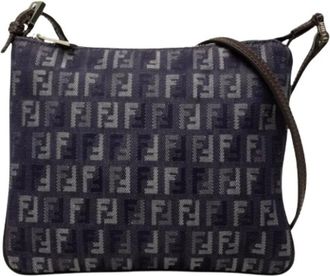 Fendi Pre-owned Sac bandouli&egrave;re en denim - Femme - Pre-owned - Bleu - Taille: ONE Size
