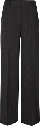 Ermanno Scervino Pantalon Tailleur Ray&eacute; - Femme - Pantalons - Gris - Taille: 36 FR