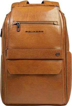 Piquadro Homme, Sacs, Beige, Taille: ONE Size Sac &agrave; dos de voyage personnalisable pour ordinateur portable 14