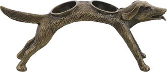 Amosfun Vintage Zinklegierung Weinflaschenverschluss Halter im Hundedesign Dekoratives Korkenständer Tischständer Stabiles Weinverschluss Bouquet Display für 