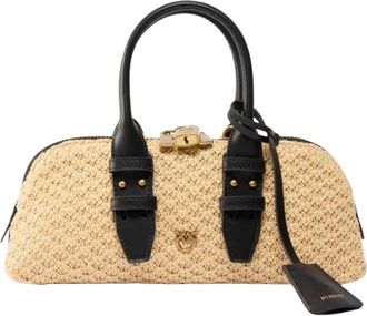Pinko Pinko, Femme, Sacs, Brun, Taille: ONE Size Bowling Bag Baguette