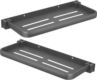 DOITOOL 2 St&uuml;ck Faltbares Wandregal Metall Platzsparendes Badezimmer aufbewahrungsregal Wandmontiert Verschlei&szlig;fest Multifunktionale Duschablage f&uuml;r Waschbeck