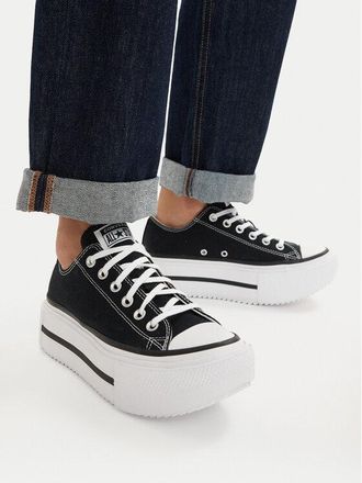 Converse Sneakers aus Stoff Chuck Taylor All Star Lift Double Stack Platform A15490C Schwarz
