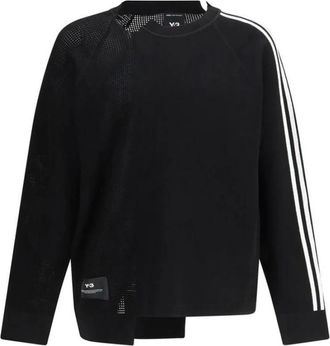 Yohji Yamamoto Homme, Sweatshirts et sweats &agrave; capuche, Noir, Taille: L Viscose Crew Neck SweaT-shirt