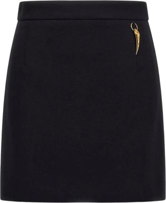 Roberto Cavalli Fang Minirock mit Verzierungen - - Skirts - Damen - Schwarzk - M