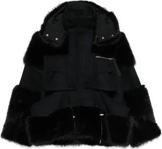 sacai Femme, Vestes, Noir, Taille: 38 FR Blouson Jacket