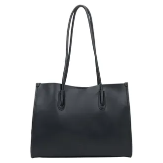 Estro & Luminara Ledertasche mit langen Henkeln - - Bags - Damen - Schwarzk - ONE SIZE