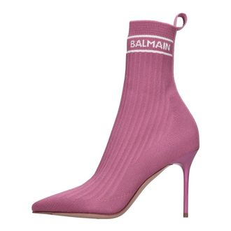 Balmain Stiefeletten aus Stoff - - Shoes - Damen - Rosa - 36 EU