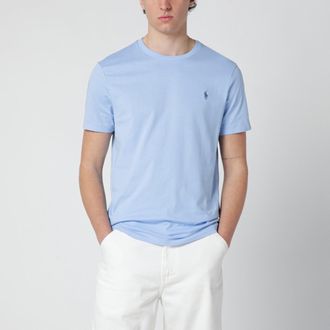 Polo Ralph Lauren Hellblaues Custom Slim-Fit T-Shirt aus Baumwolle