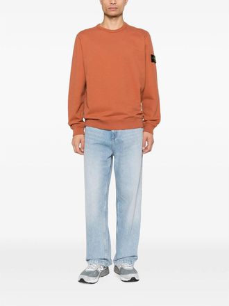 Stone Island Cotton Fleece Sweatshirt - Orange