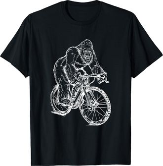 Seembo Gorilla Cycling Fahrrad Lustiger AFFE Tier Biking Bike T-Shirt