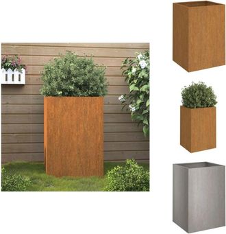 vidaXL Jardini&egrave;re 42x38x75 cm acier corten - Jardinier - Pot De Fleurs - Plante - Ext&eacute;rieur - Balcon
