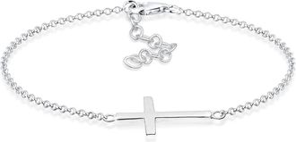 Elli Armband Damen Kreuz Glaube in 925 Sterling Silber rosévergoldet