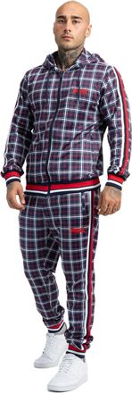 Lonsdale Herren ORBOST Trainingsanzug, Azul marino/rojo/blanco