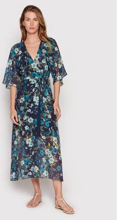 Guess Sommerkleid W2YK38 WEPQ0 Dunkelblau Regular Fit
