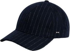 Eden Park Casquette ray&eacute;e &agrave; logo en laine m&eacute;lang&eacute;e