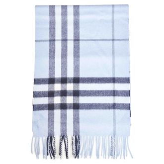 Burberry Check Kaschmirschal - - Accessories - Damen - Blau - ONE SIZE