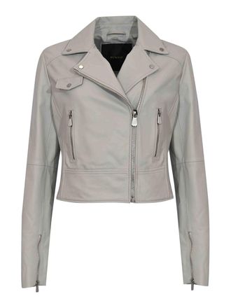 Pinko Blouson En Cuir - Gris