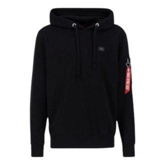 Alpha Industries Homme, Sweatshirts et sweats &agrave; capuche, Noir, Taille: L Sweat &agrave; capuche X-Fit uni manches longues