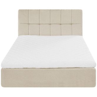 DRAWER Lit complet compress&eacute; boxspring en tissu 160x200cm - Beige - Air Nest