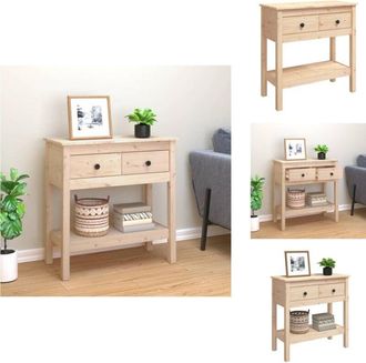 vidaXL Konsolentisch 75x35x75 cm Massivholz Kiefer - Kiefernholzm&ouml;bel - Wohnzimmerm&ouml;bel - Beistelltisch - Konsole - Sideboard