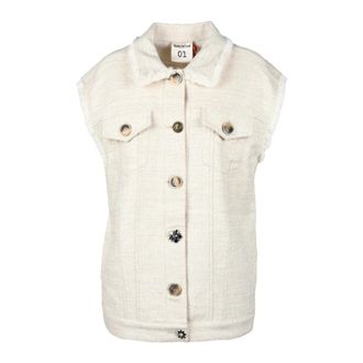 Semicouture Strickweste mit Baumwollmischung - - Jackets - Damen - Beige - S