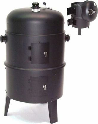 Apex 3in1 bbq R&auml;ucherofen Holzkohlegrill R&auml;uchergrill Grilltonne Smoker 56512 Grill