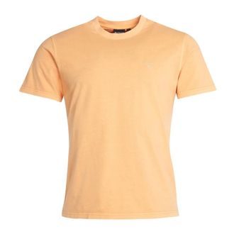 Barbour Gef&auml;rbtes T-Shirt mit Barbour-Stickerei - - Tops - Herren - Orange - L