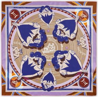 Codello Exklusives Sternzeichen-Tuch aus reiner Seide Zwilling