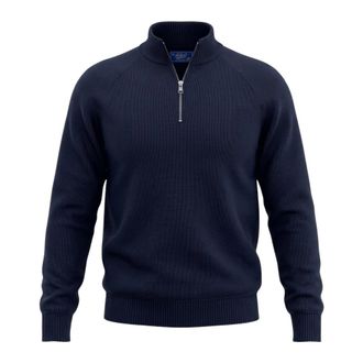 Bl'ker Maglione Half Zip Chris - - Knitwear - Herren - Blau - L
