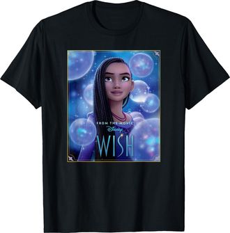 Disney Wish Asha Character Poster Image and Movie Logo T-Shirt