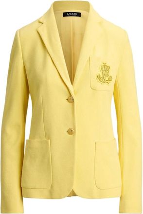 Ralph Lauren Blazer doubl&eacute; en piqu&eacute; stretch Sportswear - Femme - Vestes - Jaune - Taille: 44 FR
