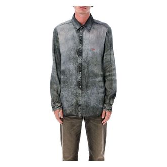 Diesel Herren, Shirts, Grau, LGr&ouml;&szlig;e